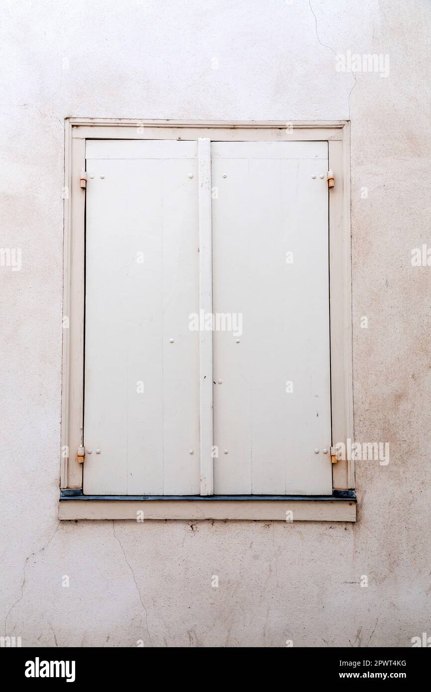 Windows with wooden shutters, architectural detail Stock Photo - Alamy