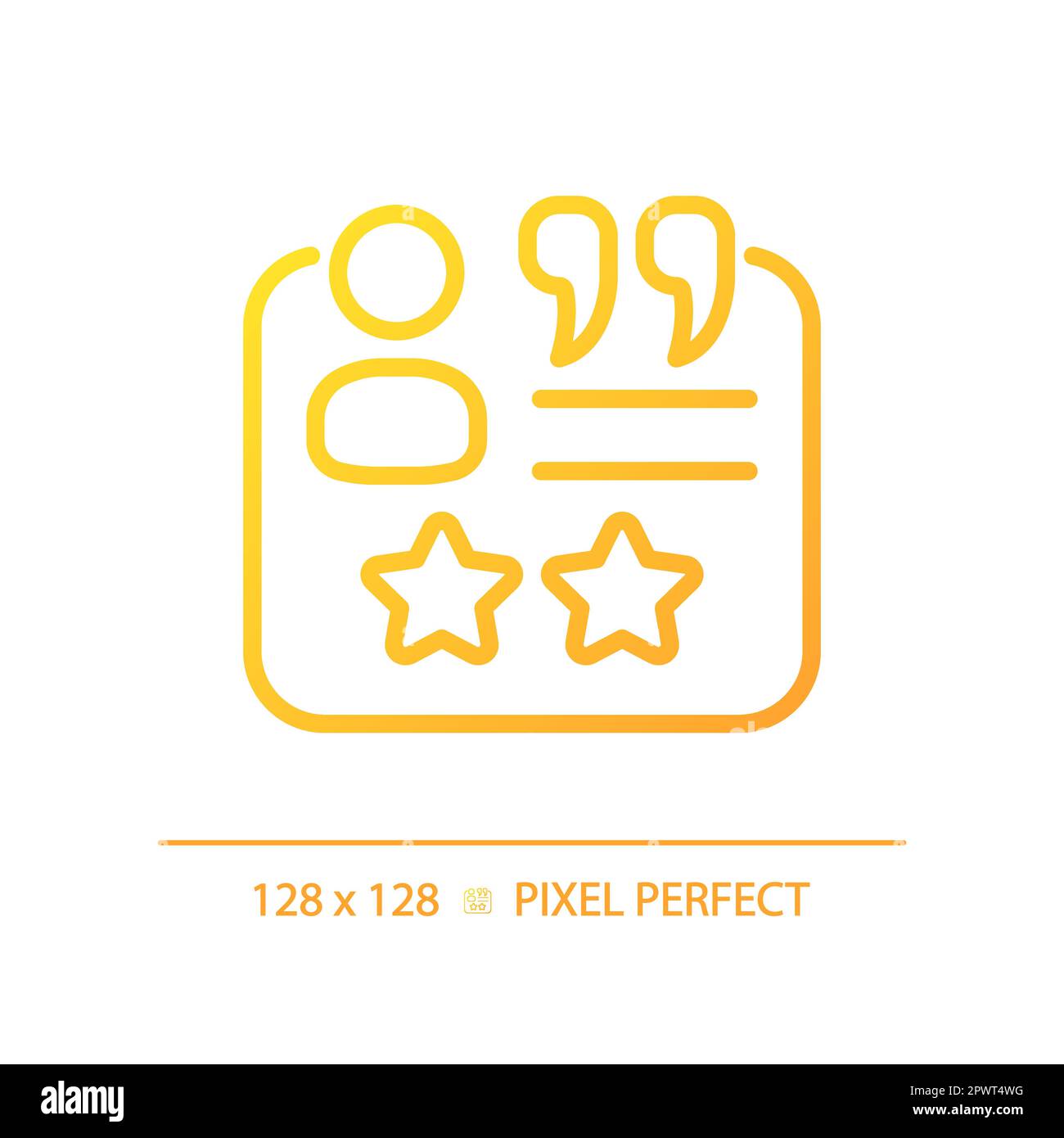 Customer testimonials pixel perfect gradient linear vector icon Stock ...