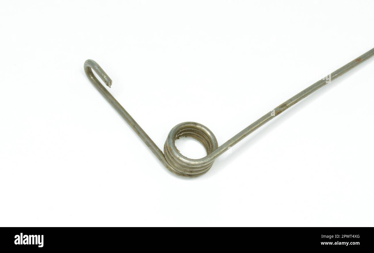 Vintage rusty metal spring isolated on white background Stock Photo - Alamy