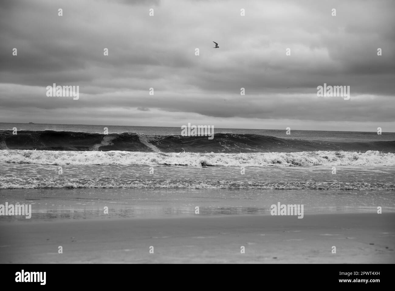 A gray overcast day on Fire Island, Long Island, New York State Stock ...