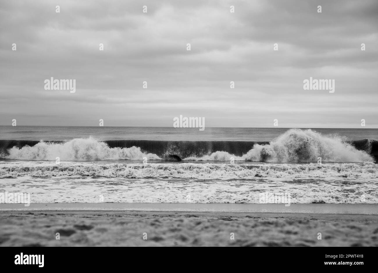 A gray overcast day on Fire Island, Long Island, New York State Stock ...