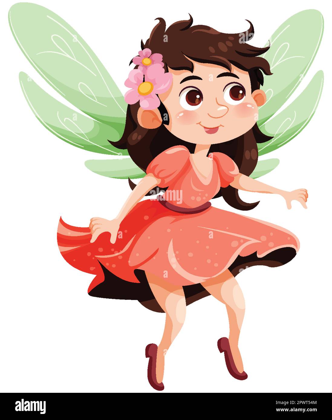 Beautiful fairy cartoon character illustration Stock Vector Image & Art ...