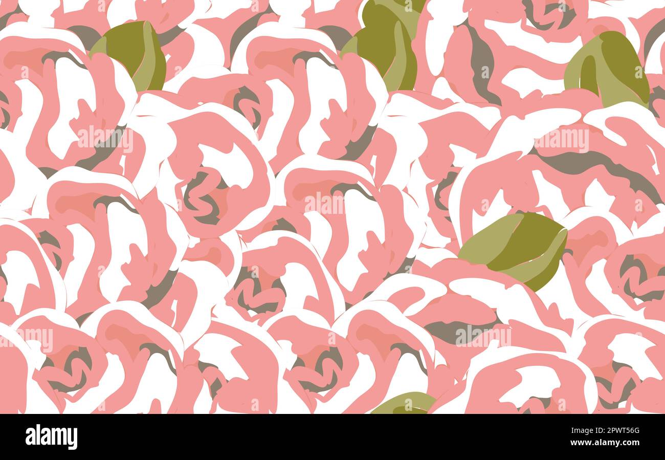 Spring colorful vector illustration with roses. Cartoon style. Fashion ...