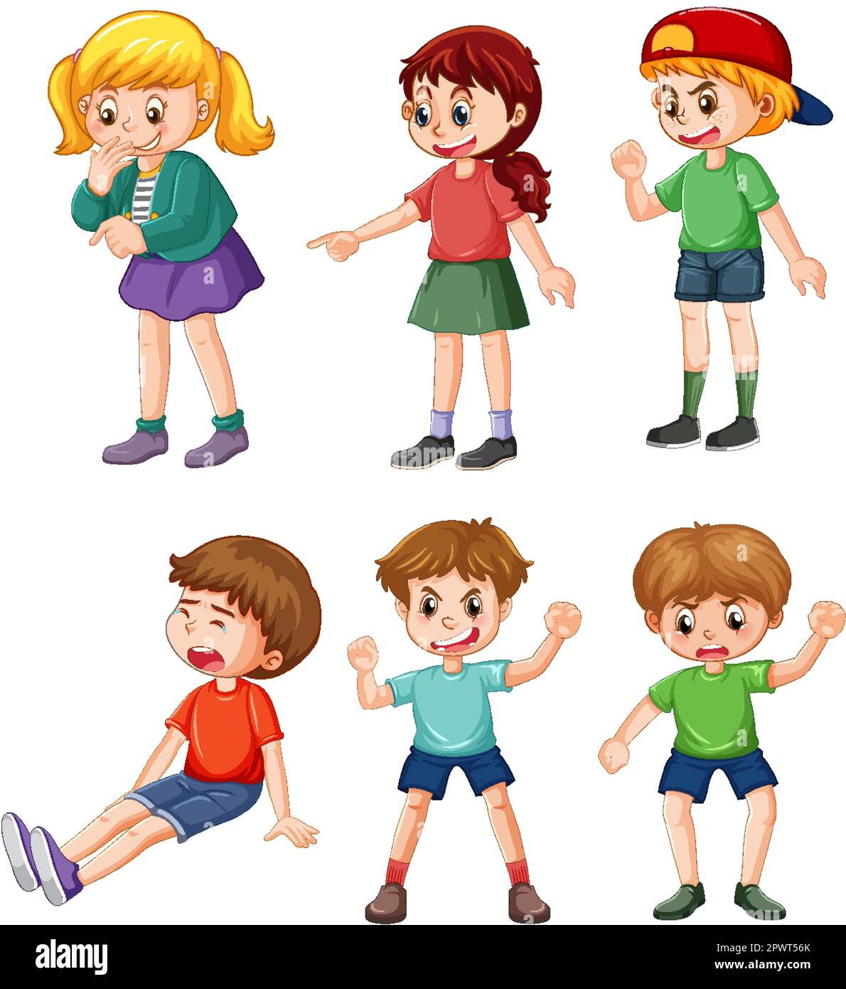 Set of children cartoon character illustration Stock Vector Image & Art ...