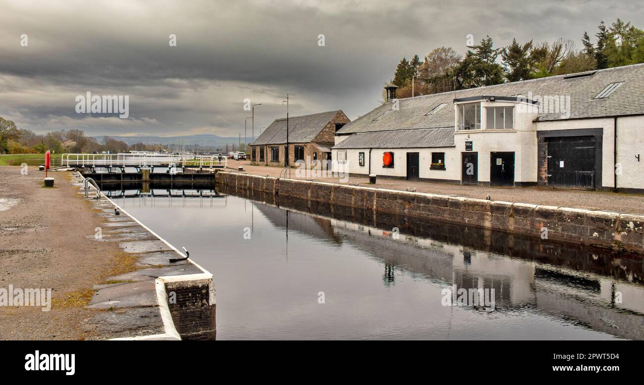 Inverness Scotland Clacknaharry Sea Lock house and buildings ...