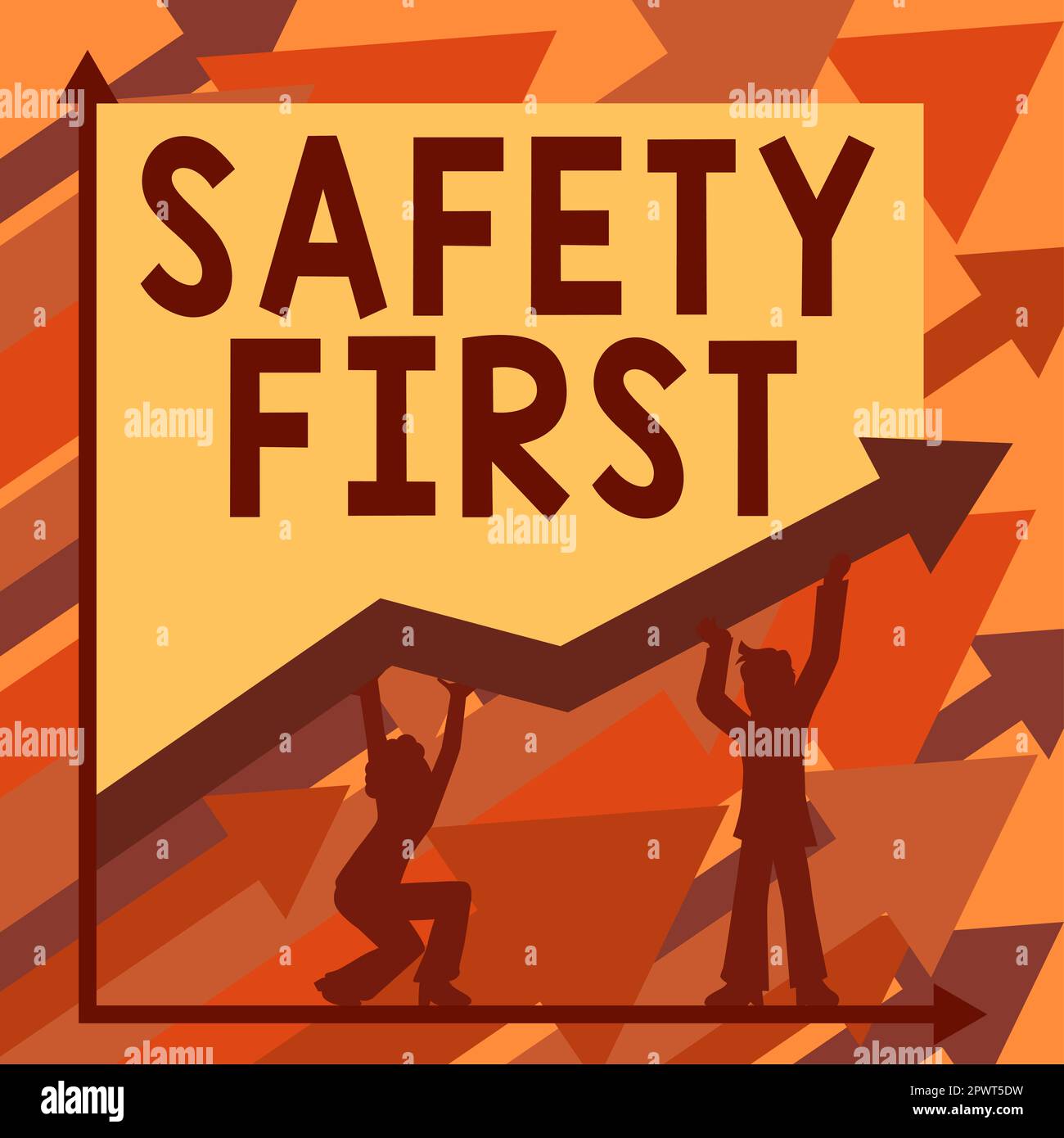 Text showing inspiration Safety First, Business approach Avoid any ...