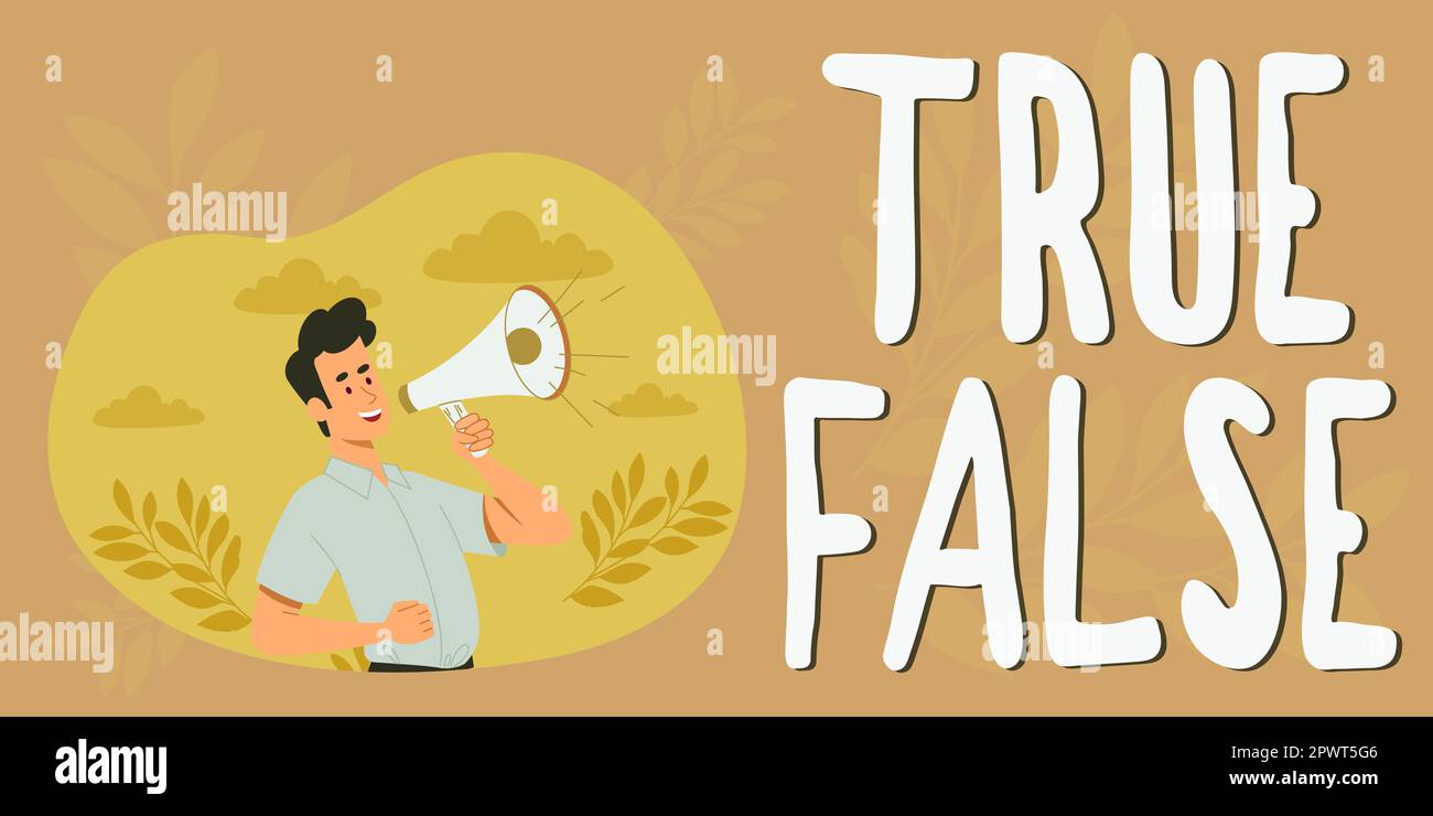 Conceptual display True False, Word for a test consisting of a series ...