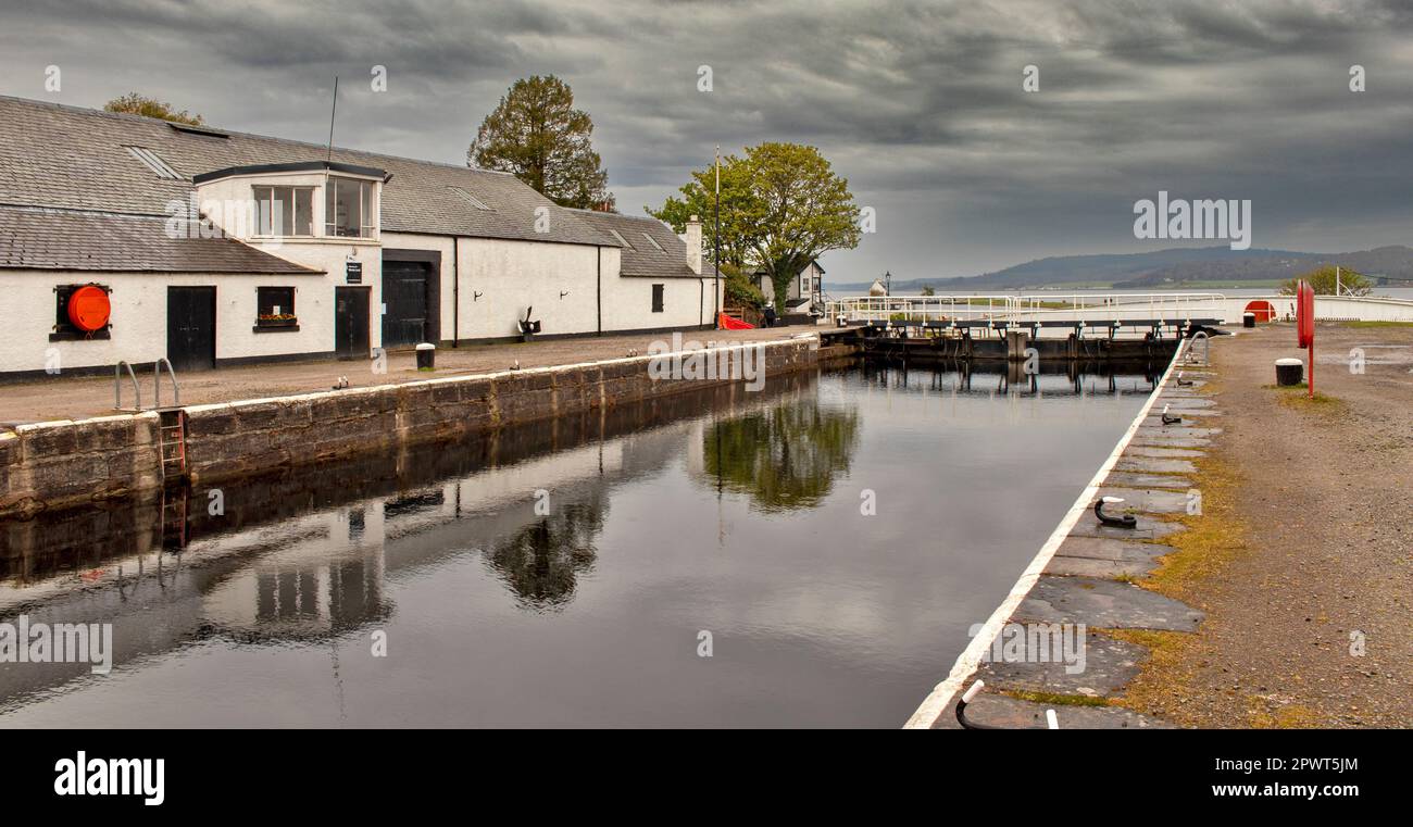 Inverness Scotland Clacknaharry Sea Lock house buildings and the ...