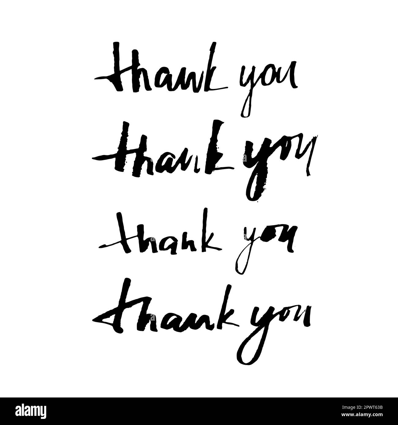 Thank you letter ink hand Stock Vector Images - Alamy