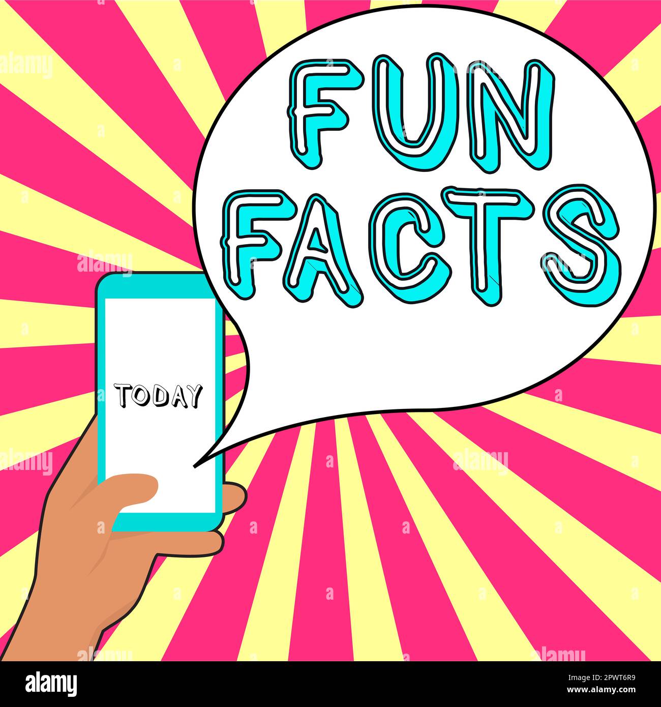 Text showing inspiration Fun Facts, Concept meaning short interesting ...