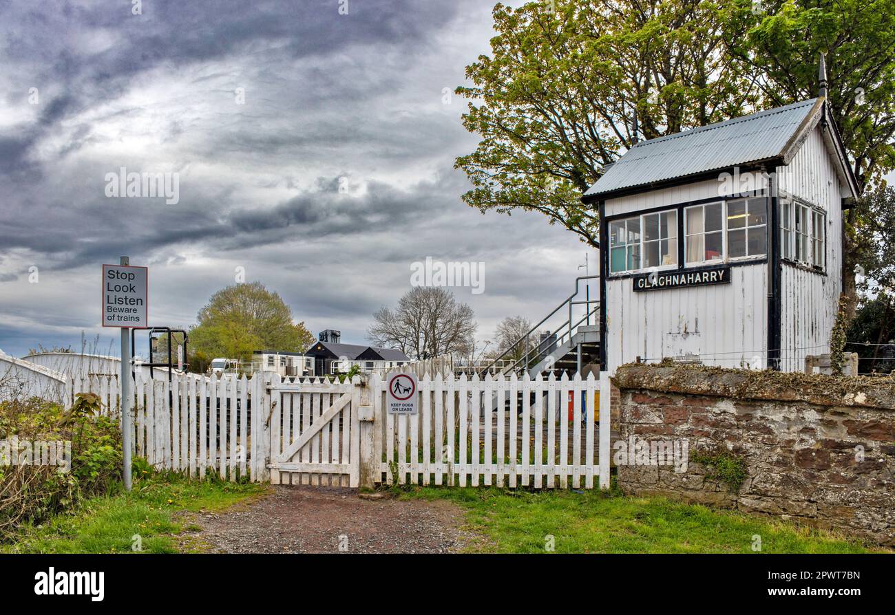 Inverness Scotland the Clachnaharry railway white signal box ...