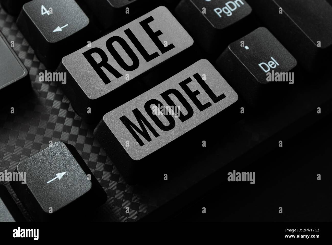 Conceptual display Role Model, Word Written on a person looked to by ...