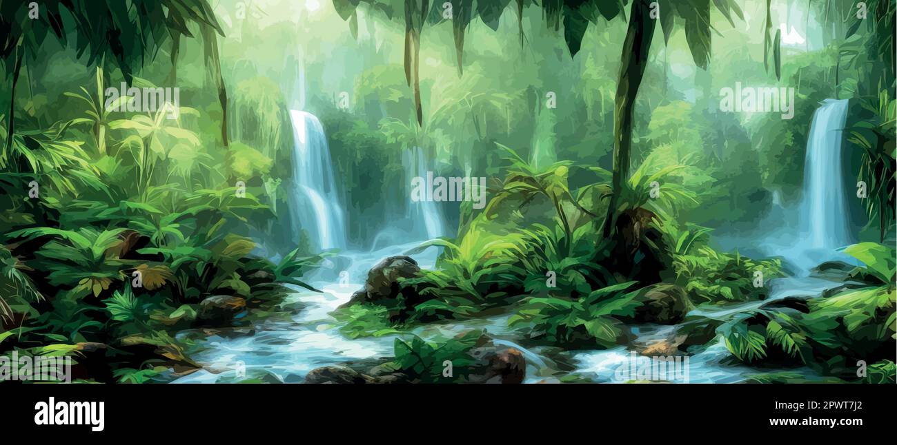 Flows to leaf river Stock Vector Images - Alamy