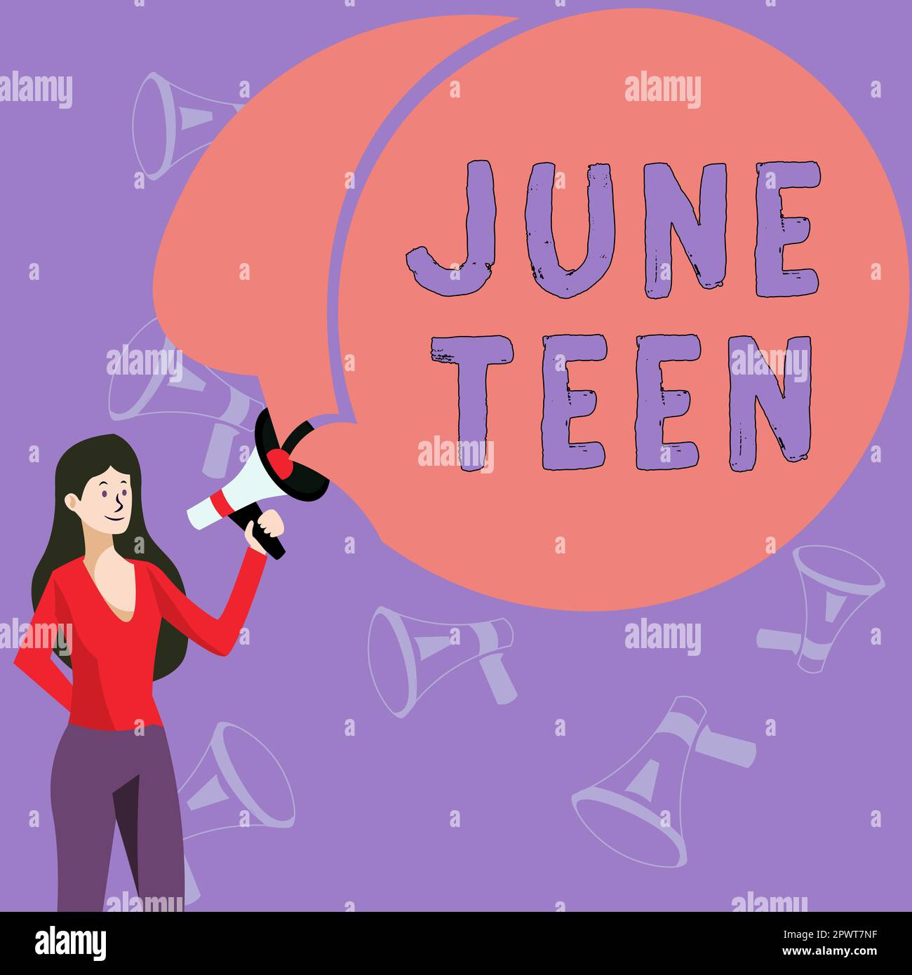 Sign displaying June Teen, Business concept legal holiday in the United ...