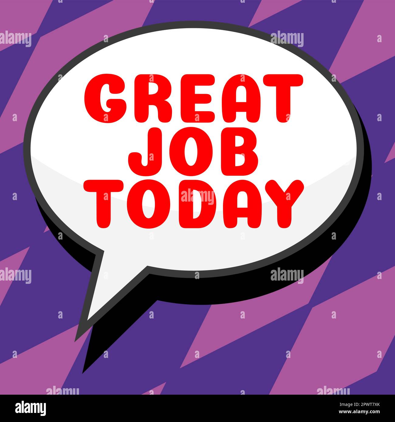 Sign displaying Great Job Today, Word Written on used praising someone ...