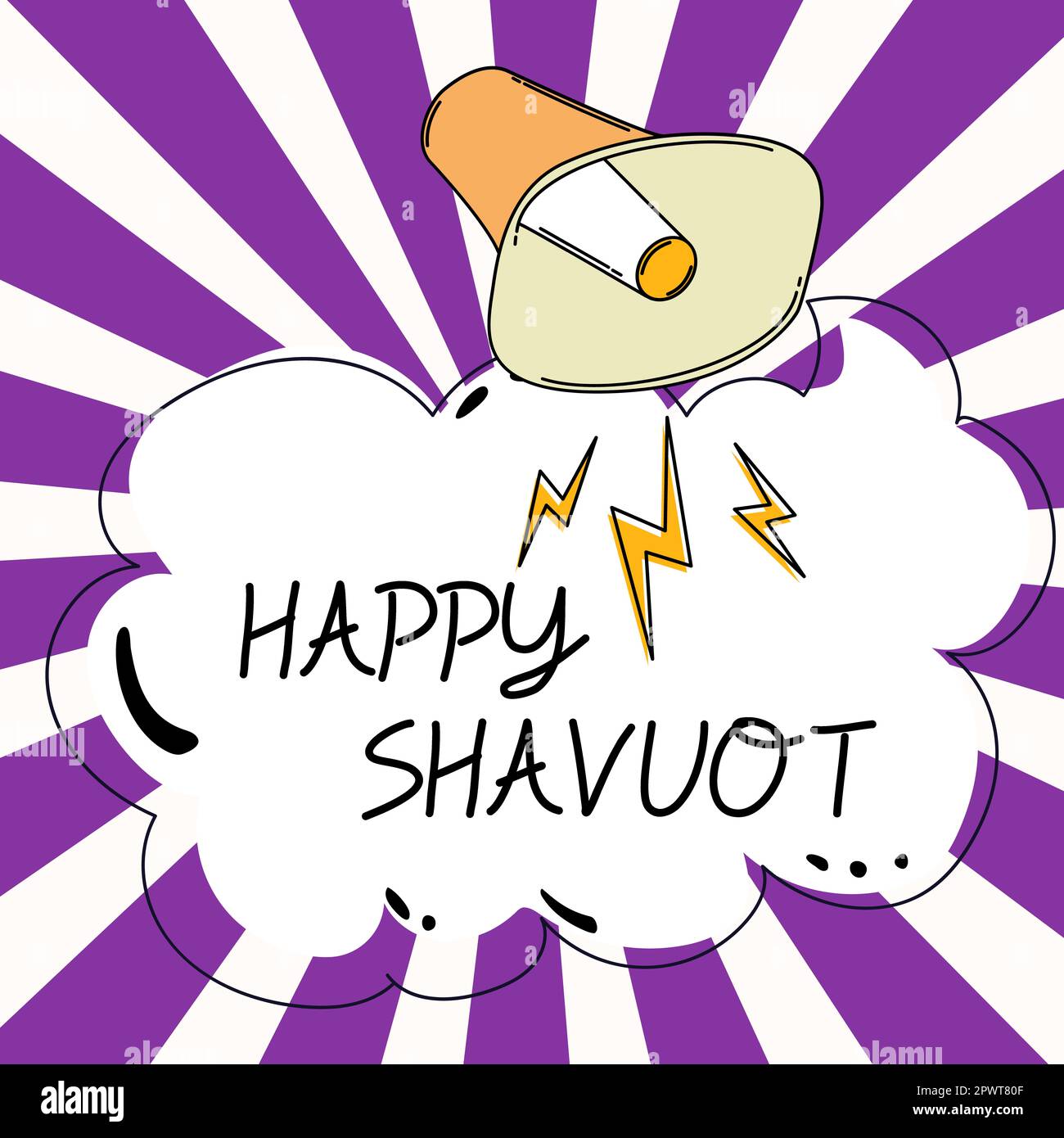 Text caption presenting Happy Shavuot, Business idea Jewish holiday ...