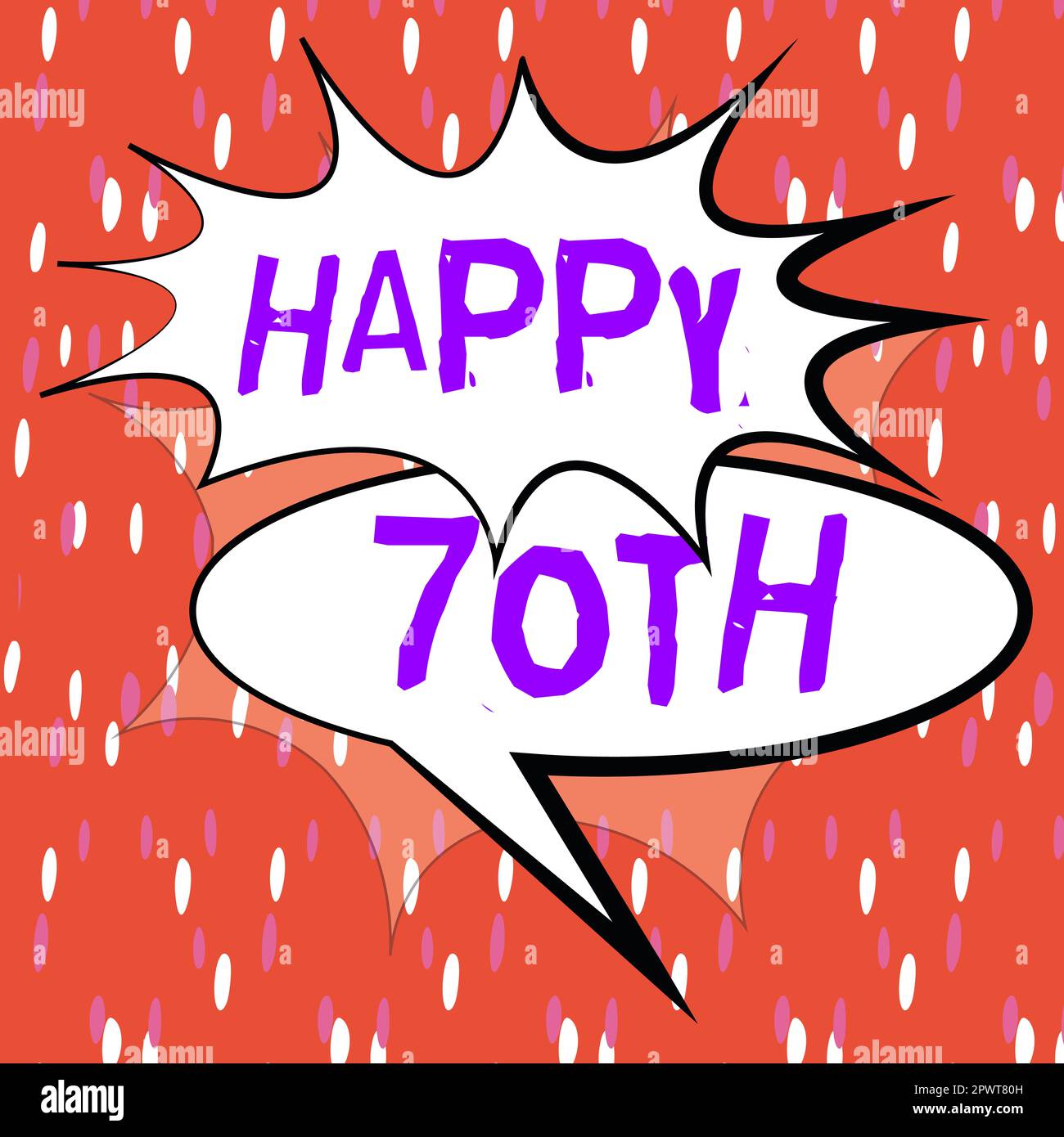 Sign displaying Happy 70Th, Business showcase a joyful occasion for ...