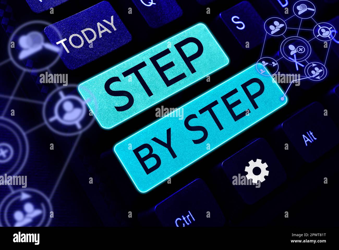 Sign displaying Step By Step, Internet Concept Slow progress Road to ...