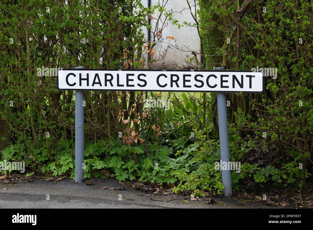 Charles crescent road sign hi-res stock photography and images - Alamy