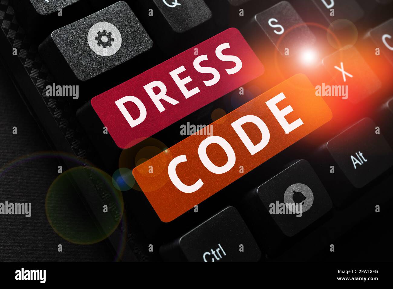 Conceptual display Dress Code, Word Written on an accepted way of ...