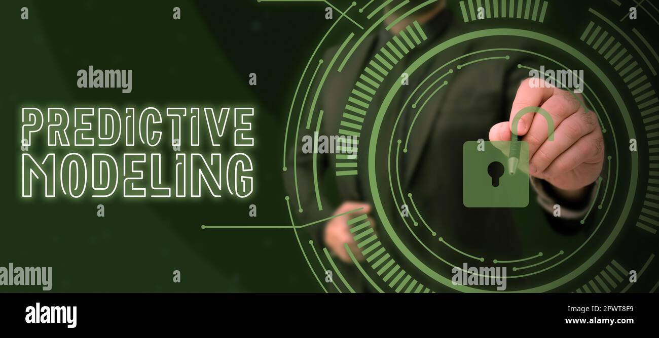 Text caption presenting Predictive Modeling, Business idea maintenance ... Text caption presenting Predictive Modeling, Business idea maintenance ...