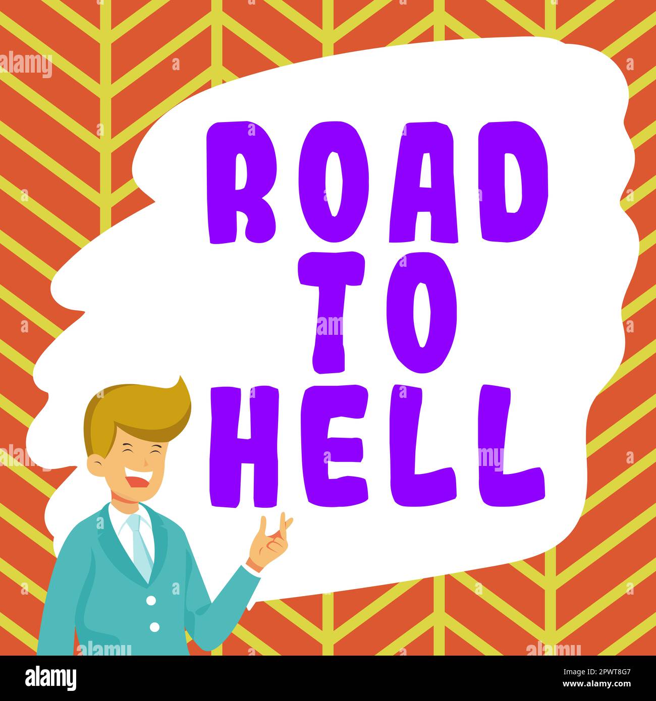 Conceptual caption Road To Hell, Internet Concept Extremely dangerous ...