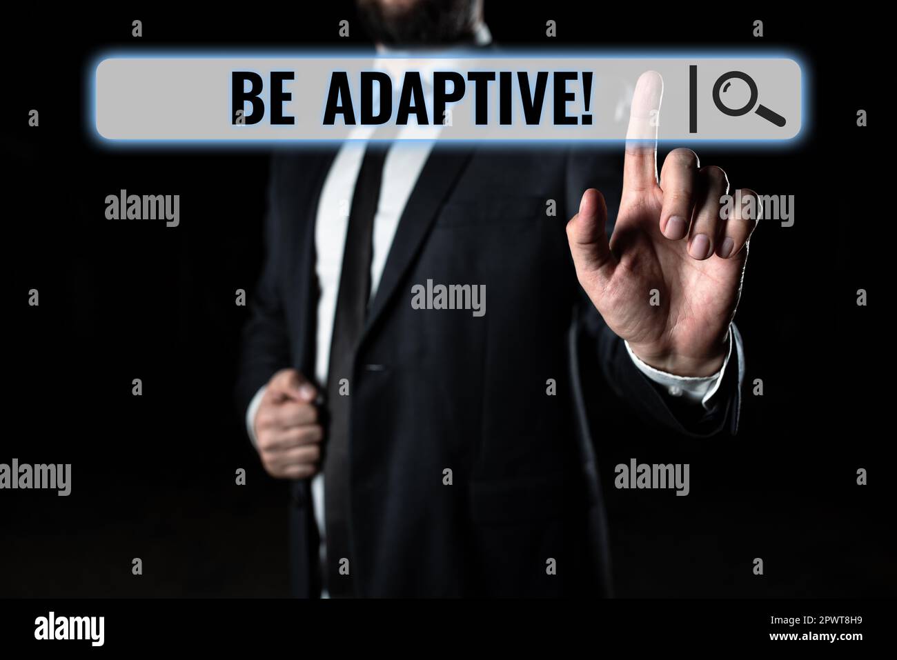 Text caption presenting Be Adaptive, Concept meaning make the ...