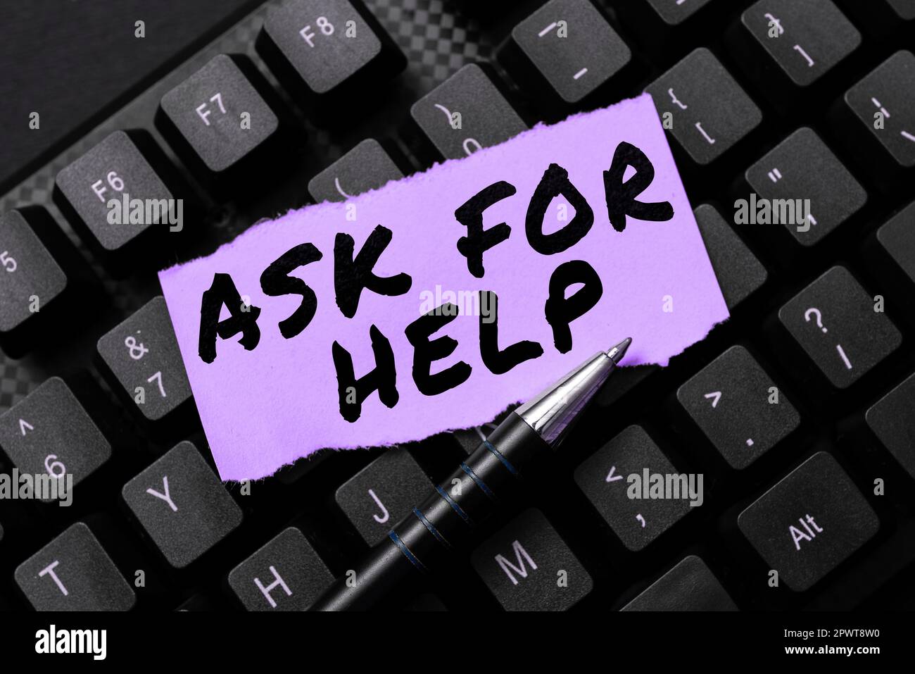 Text caption presenting Ask For Help, Business showcase Request to ...