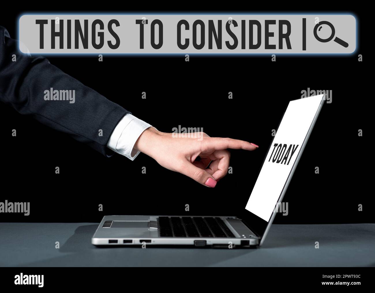 Text caption presenting Things To Consider, Business concept list to ...