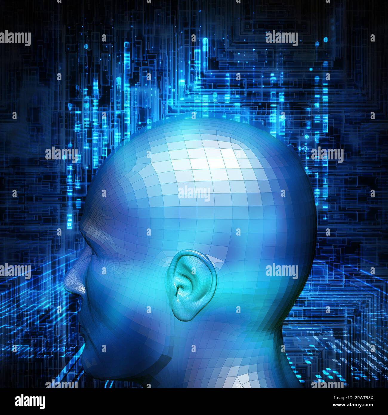 Artificial Intelligence illustration concept Stock Photo - Alamy
