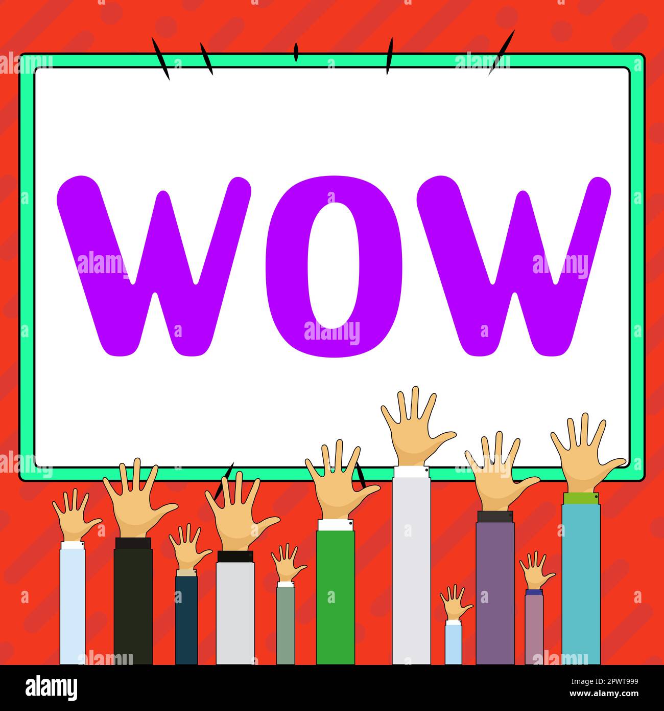 Writing displaying text Wow, Business showcase Expressing astonishment ...