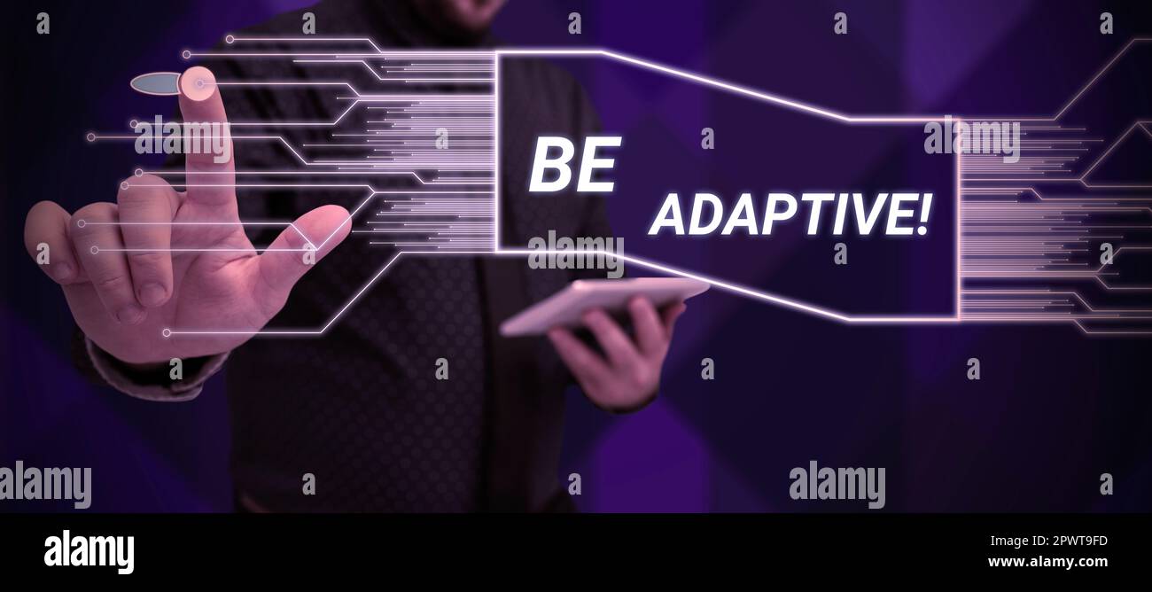 Conceptual caption Be Adaptive, Internet Concept make the difference ...