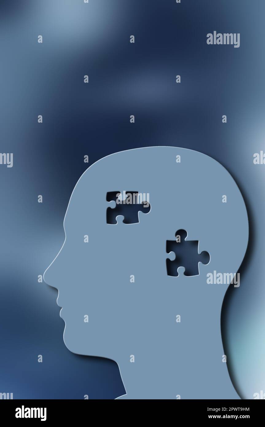 illustration concept for Alzheimer and dementia diseases Stock Photo ...