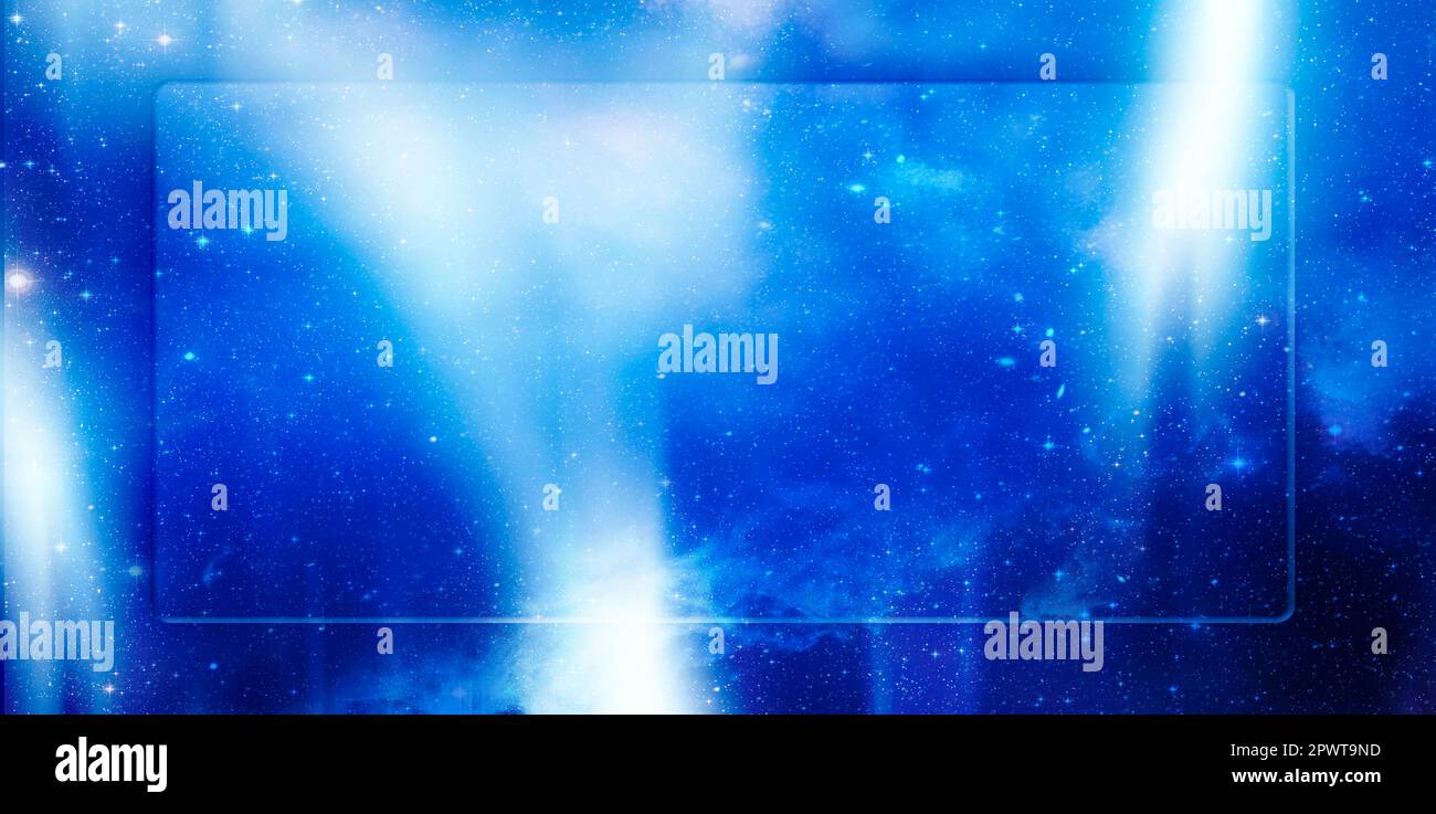 abstract blue background or banner with stars and lights Stock Photo ...