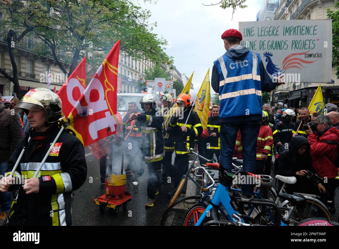 Paris, France. 1 MAY 2023. Several unions have called for a national ...