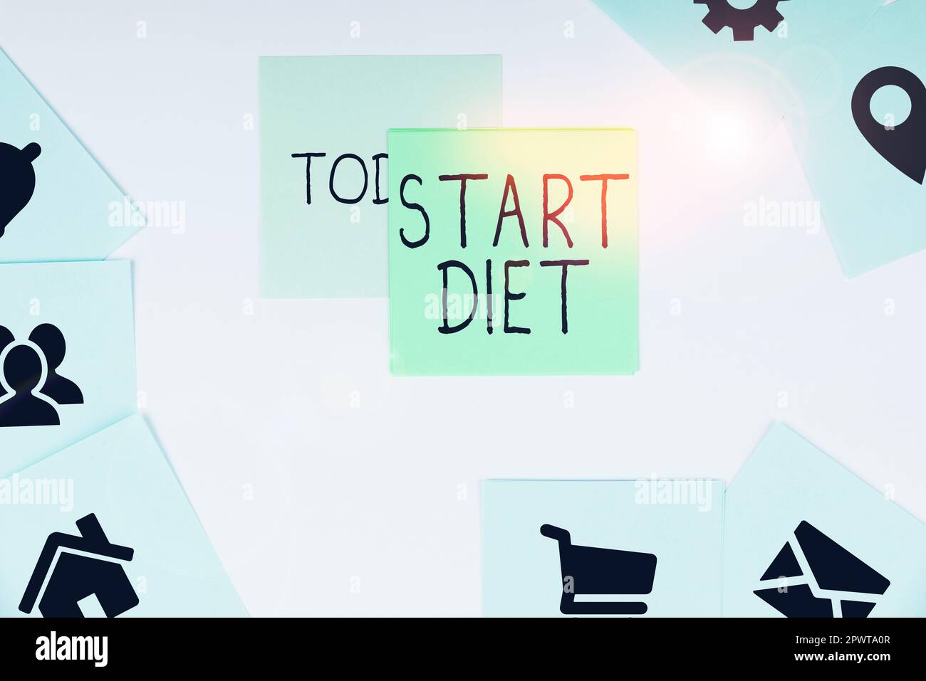 Conceptual caption Start Diet, Concept meaning special course food to ...