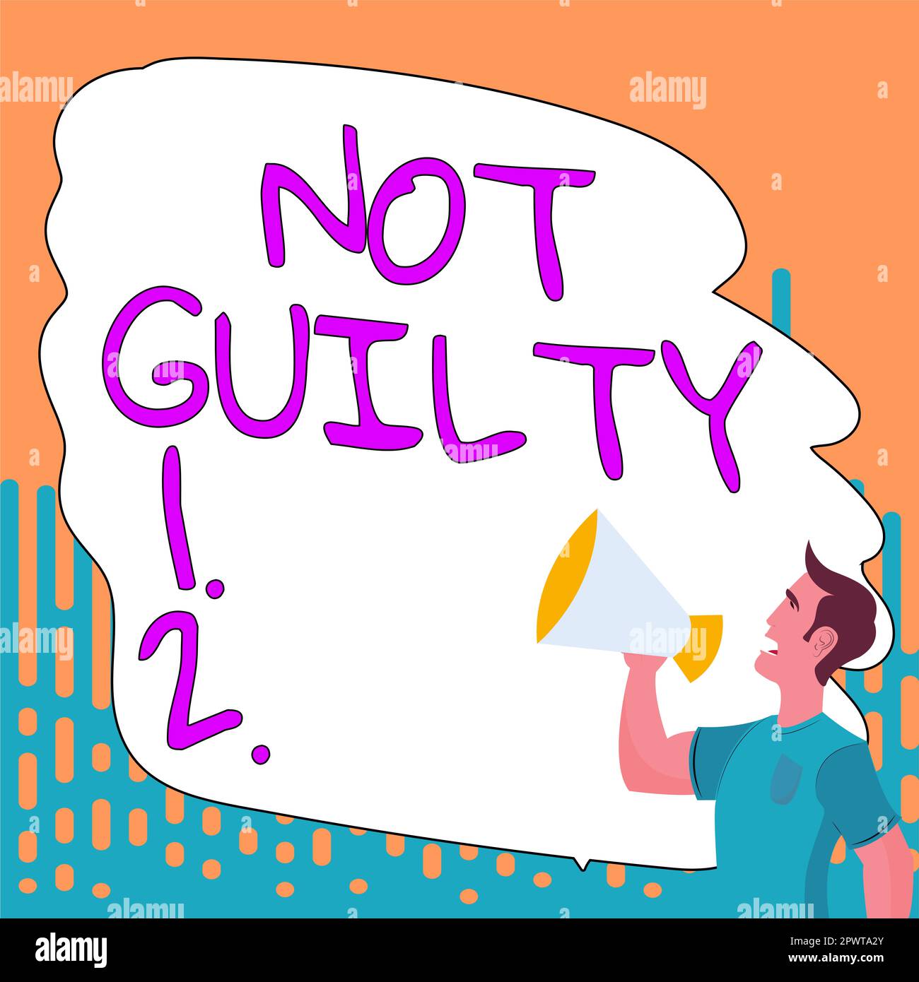 Sign displaying Not Guilty, Concept meaning someone is innocent didnt ...