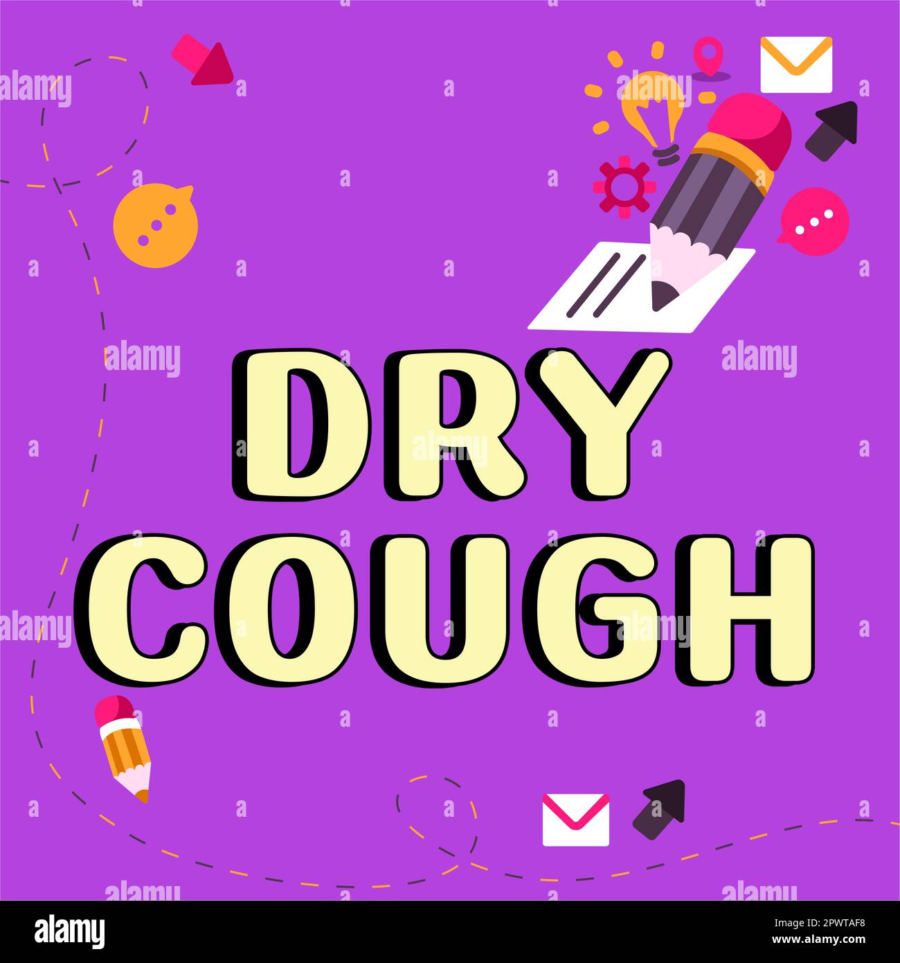 Writing displaying text Dry Cough, Word for cough that are not ...