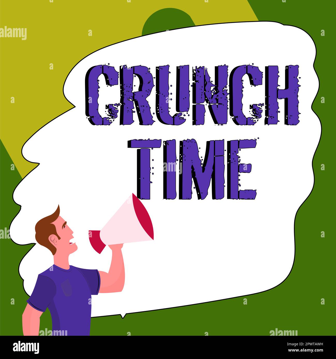 Text sign showing Crunch Time, Business concept period when pressure to ...
