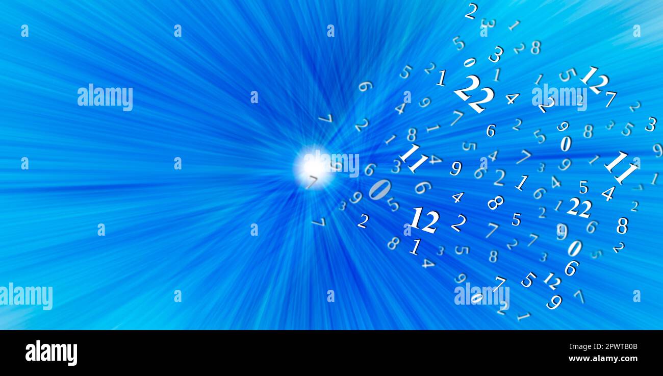 backdrop with numbers, numerology and math concept Stock Photo - Alamy