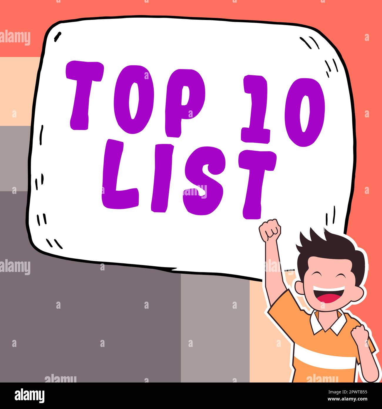 Conceptual caption Top 10 List, Business approach the ten most ...