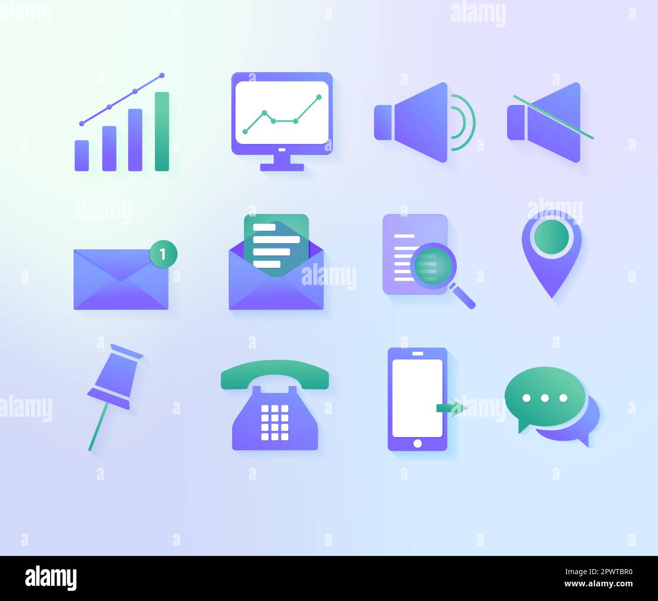 Realistic icon set. Vector illustration Stock Vector Image & Art - Alamy