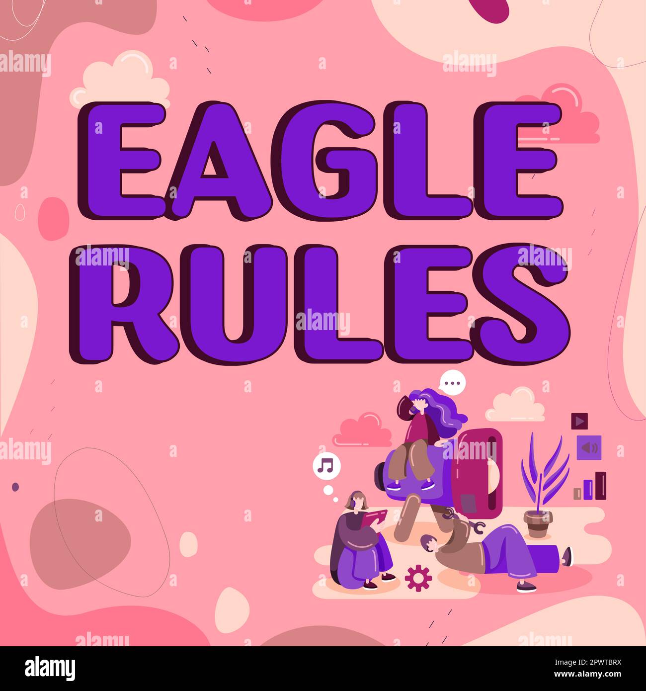 Conceptual display Eagle Rules, Conceptual photo a huge set of design ...
