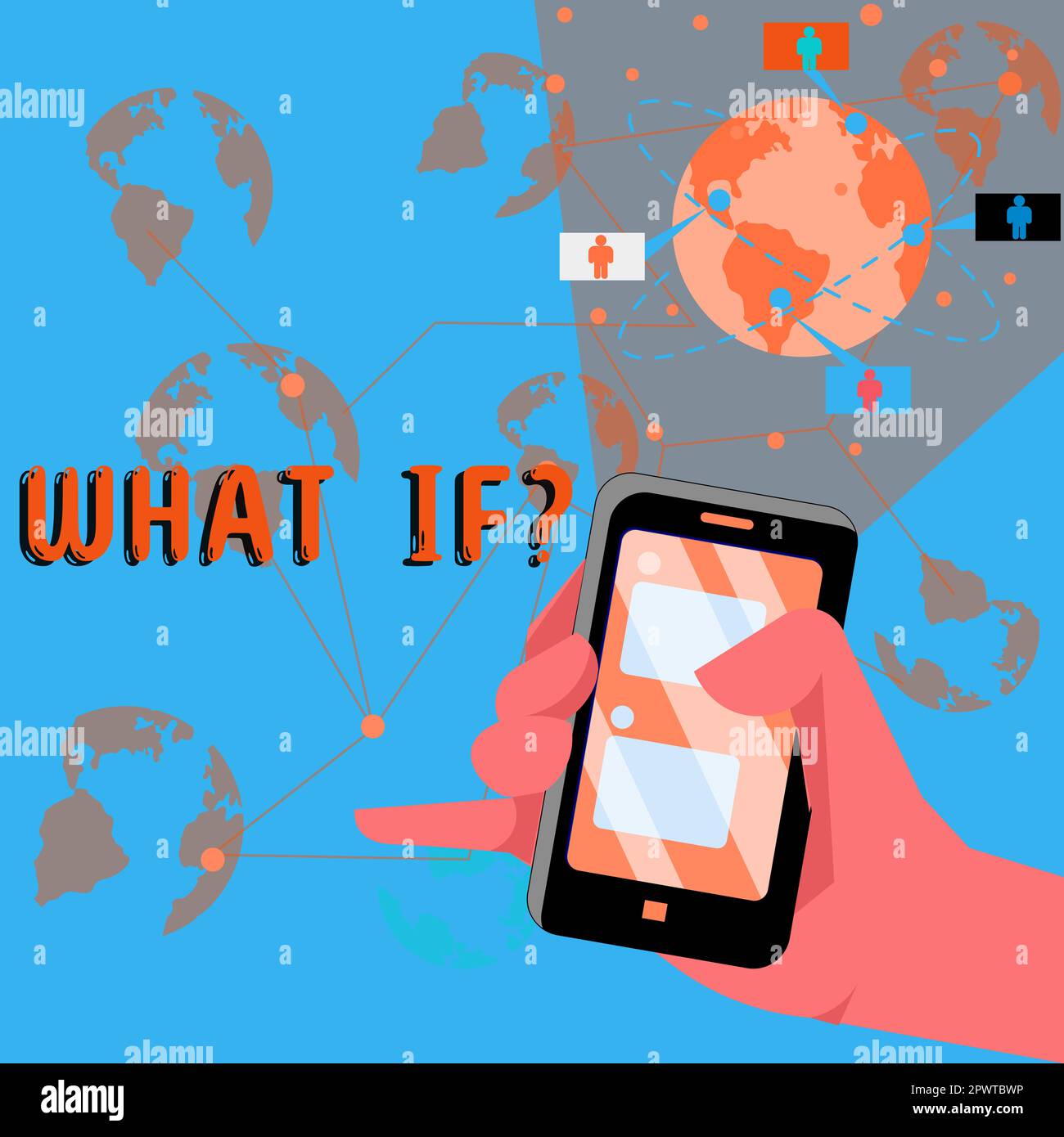 Writing displaying text What If, Internet Concept Study all ...