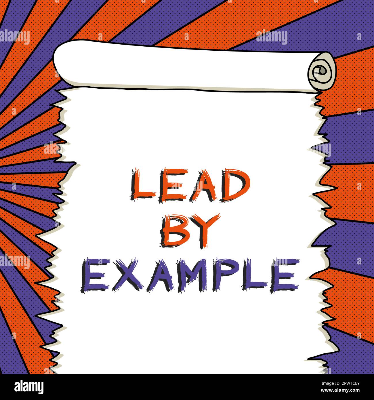 Conceptual display Lead By Example, Business concept Be a mentor leader ...
