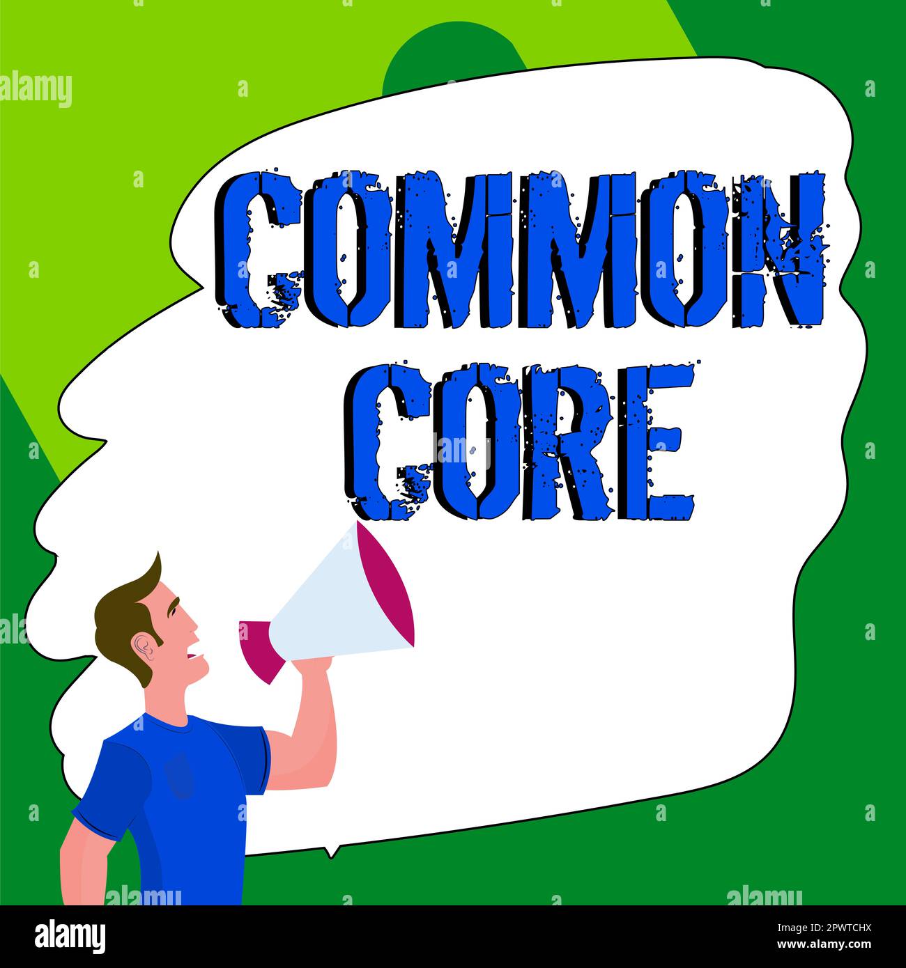 Text sign showing Common Core, Concept meaning set of academic ...