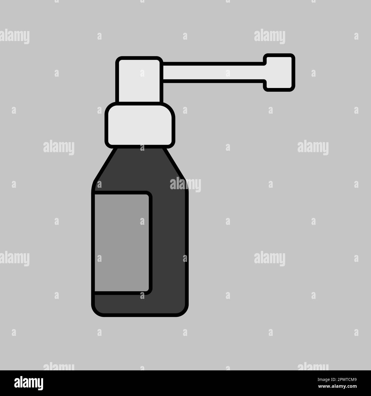 Medical spray vector grayscale icon. Medicine and healthcare, medical ...