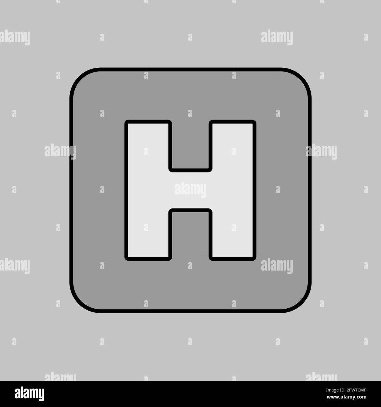 Hospital vector grayscale icon. Medicine and healthcare, medical ...