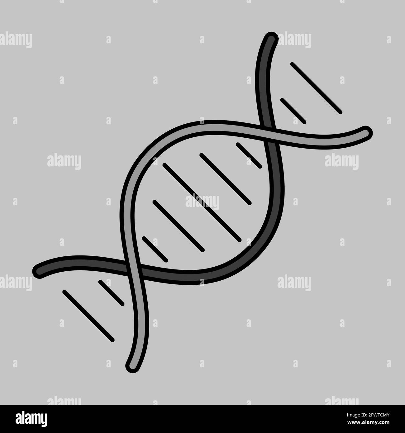 DNA vector grayscale icon. Medicine and healthcare, medical support ...