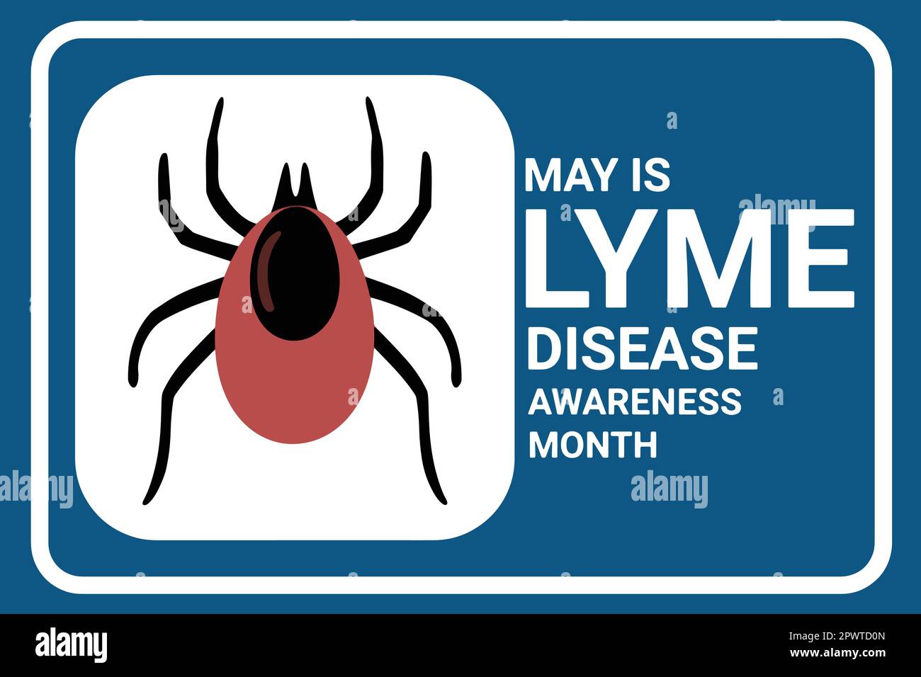 May is Lyme Disease Awareness Month. illustration web banner for social media, poster, card ...